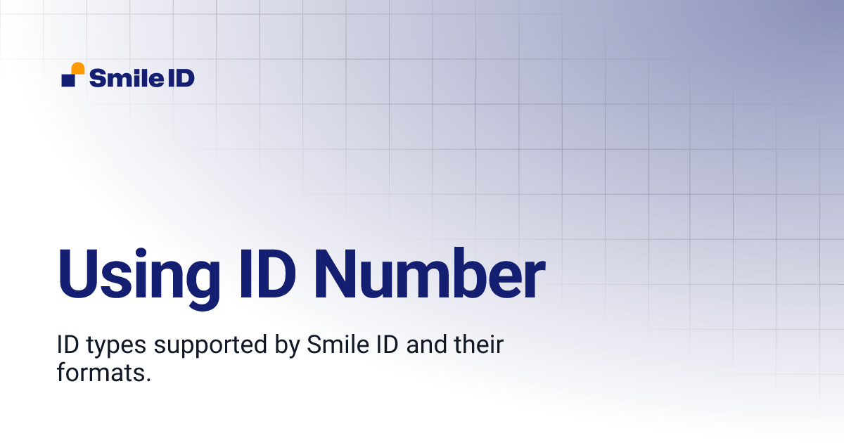 Using ID Number | Smile ID