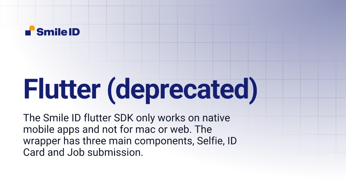 Flutter (deprecated) | Smile ID